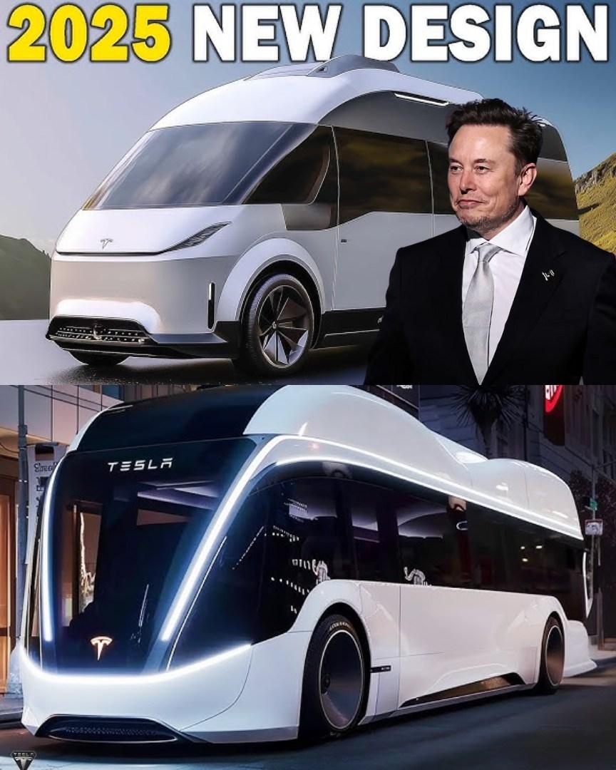 🚨 ELON MUSK MAKES THE WORLD SWING: Tesla Van 2025 officially revealed ...