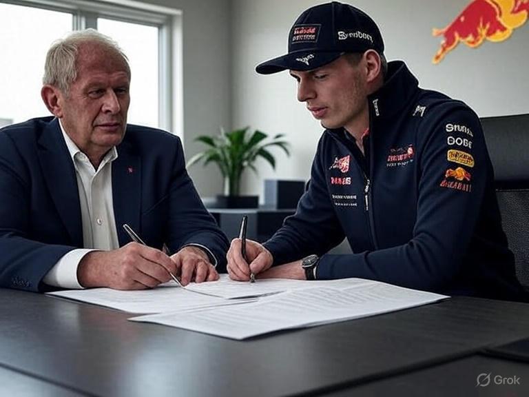 Helmut Marko heeft bekendgemaakt dat Max Verstappen een recordbonus krijgt voor het verlengen ...