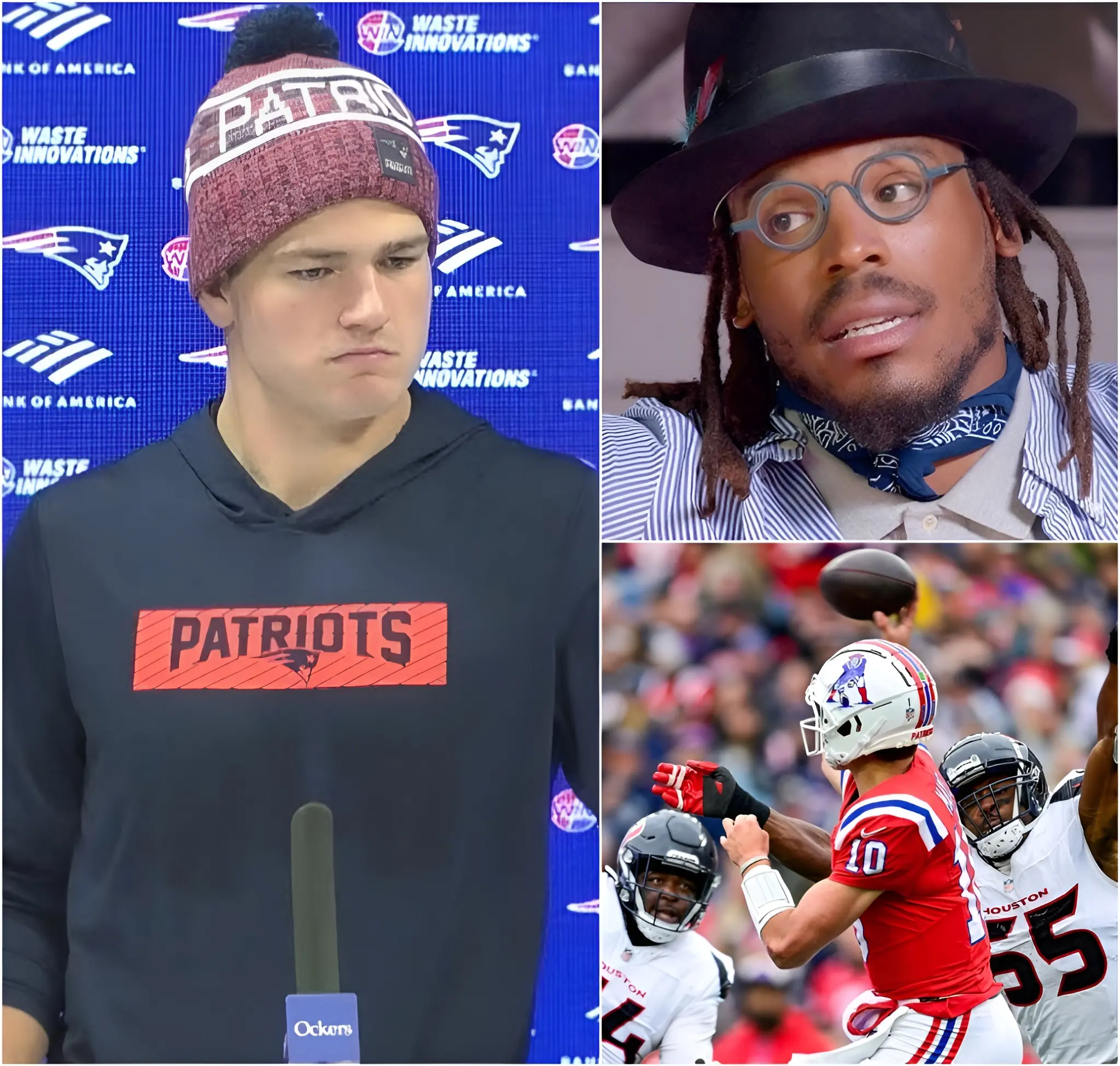 🔥 BREAKING NEWS: Drake Maye has finally fired back at Cam Newton after ...